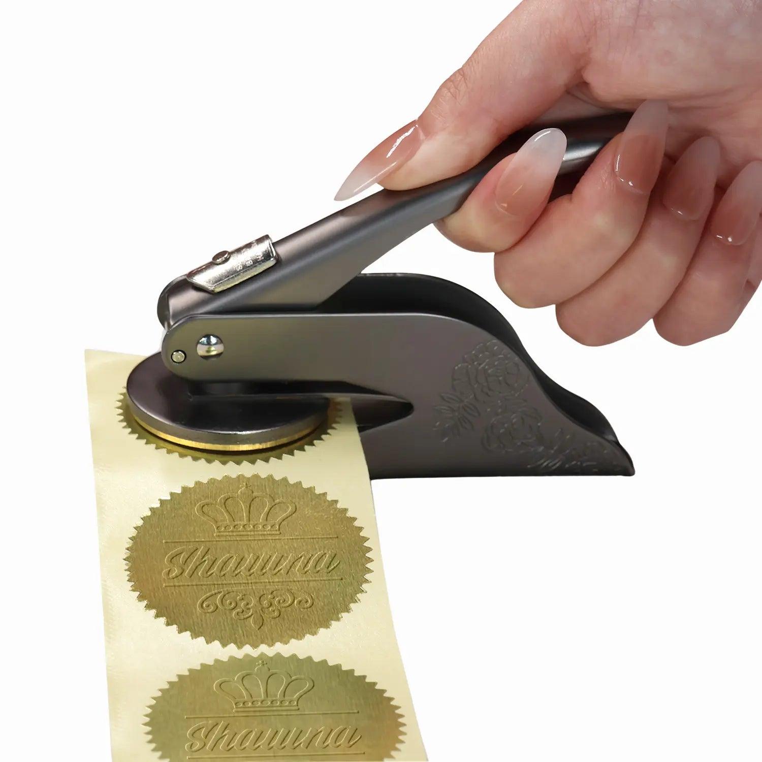 Golden Book Seal Stickers – Personalized Embossed Labels – stampembosser